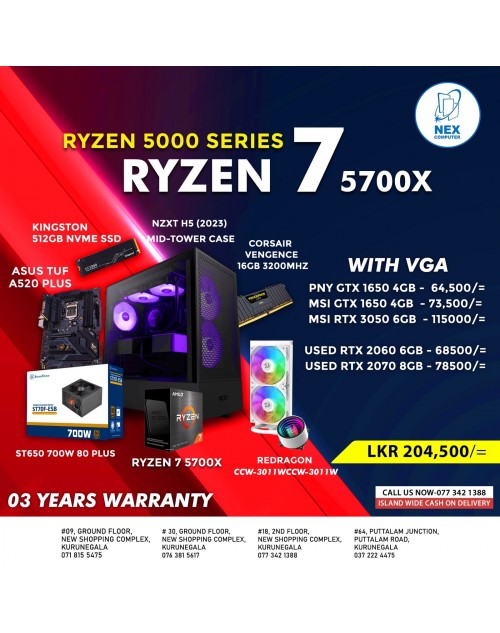 NZXT Carbon Ryzen 7 5th gen Gaming PC