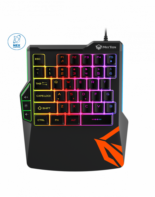MEETION MT-KB015 One-Handed Wired RGB Gaming Keyboard