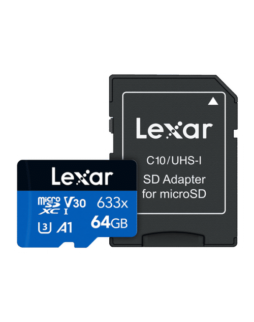 Lexar 64GB 100MBs Blue series micro SD Card